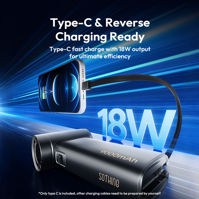 Power Bank Handheld Fan - Engine Power