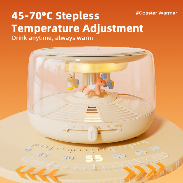 Smart Warming Coaster - wooden horse